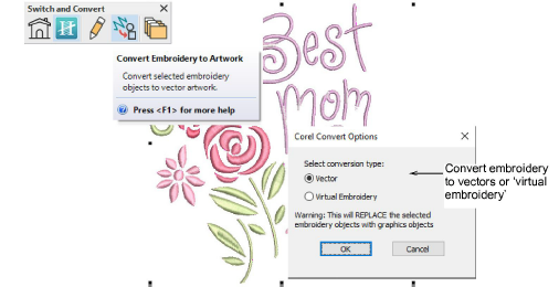 Convert artwork to embroidery with CorelDRAW®