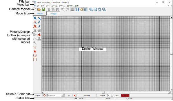 Cross Stitch GEM for Hatch Embroidery