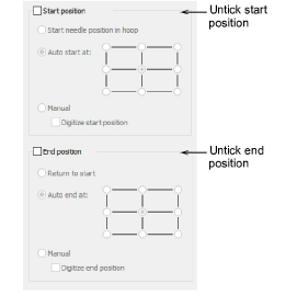 Set start & end points