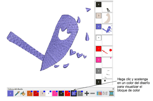 Visualizar bloques de color